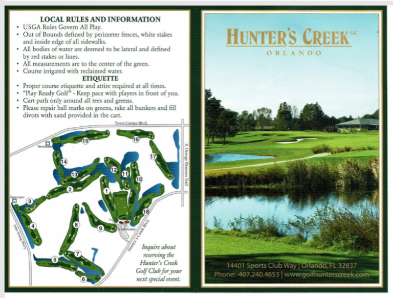 Scorecard - Hunter's Creek